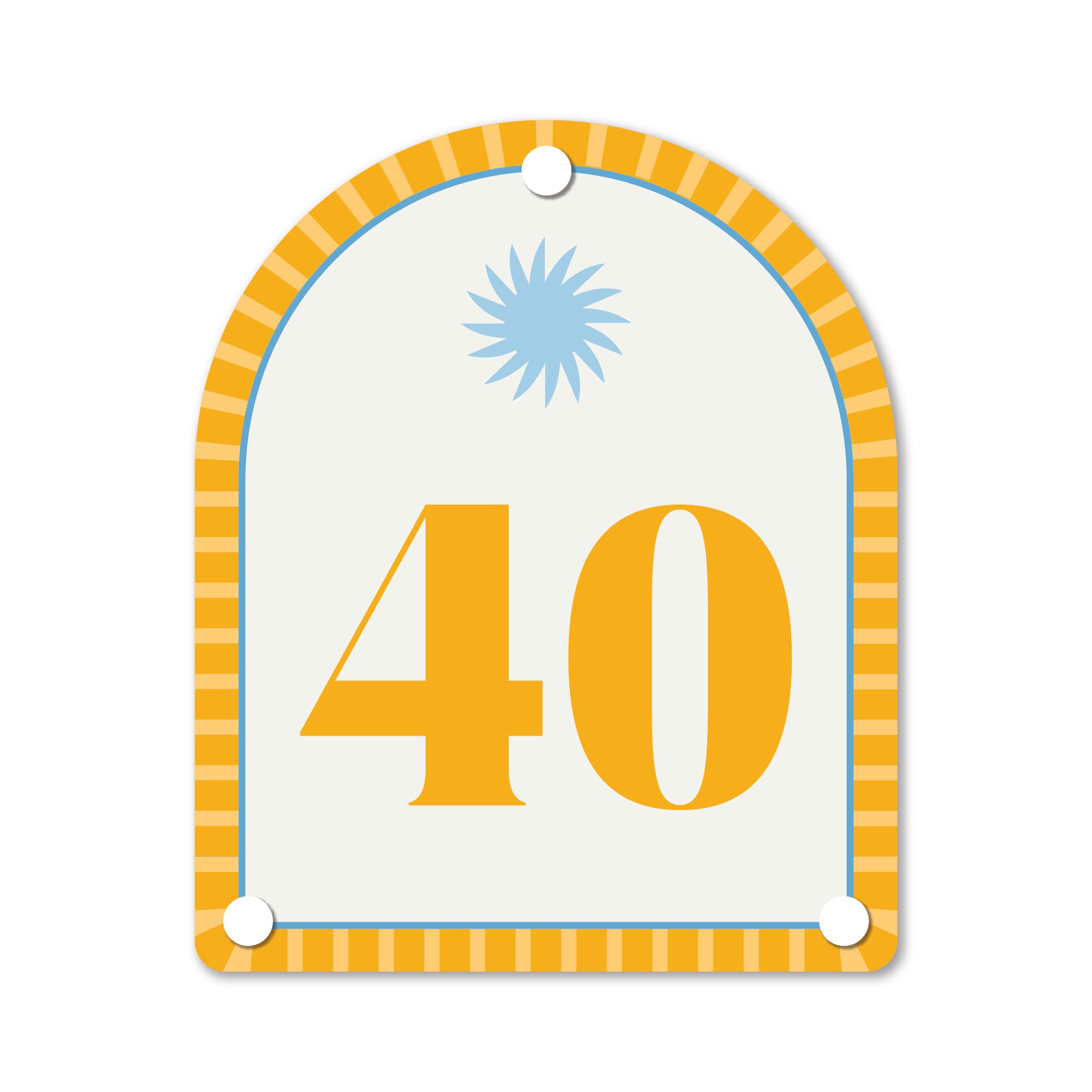 Mimo Yellow House Number | Mid-Century Design | Holidae Haus