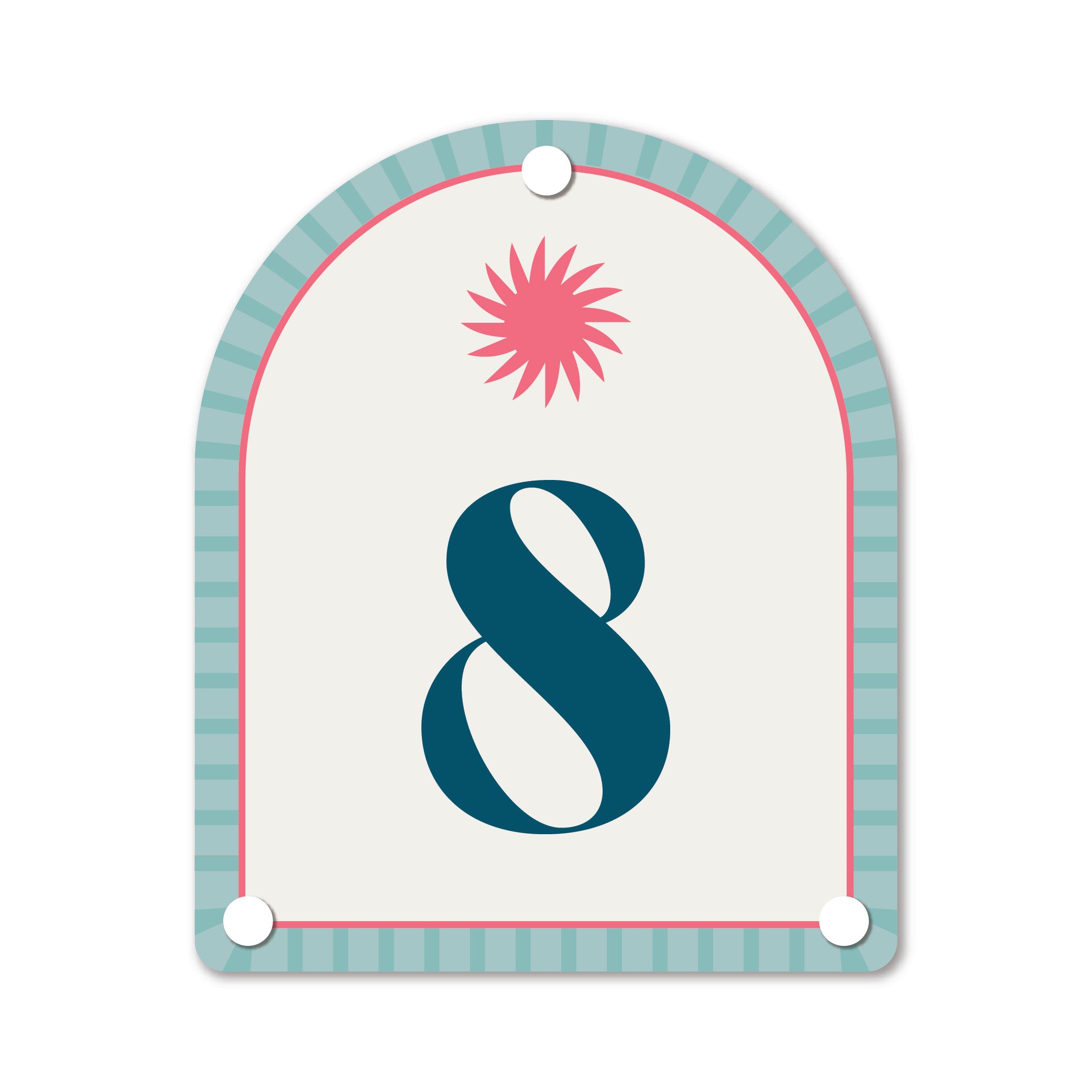 Sorbet Blue House Number | Mid-Century Design | Holidae Haus